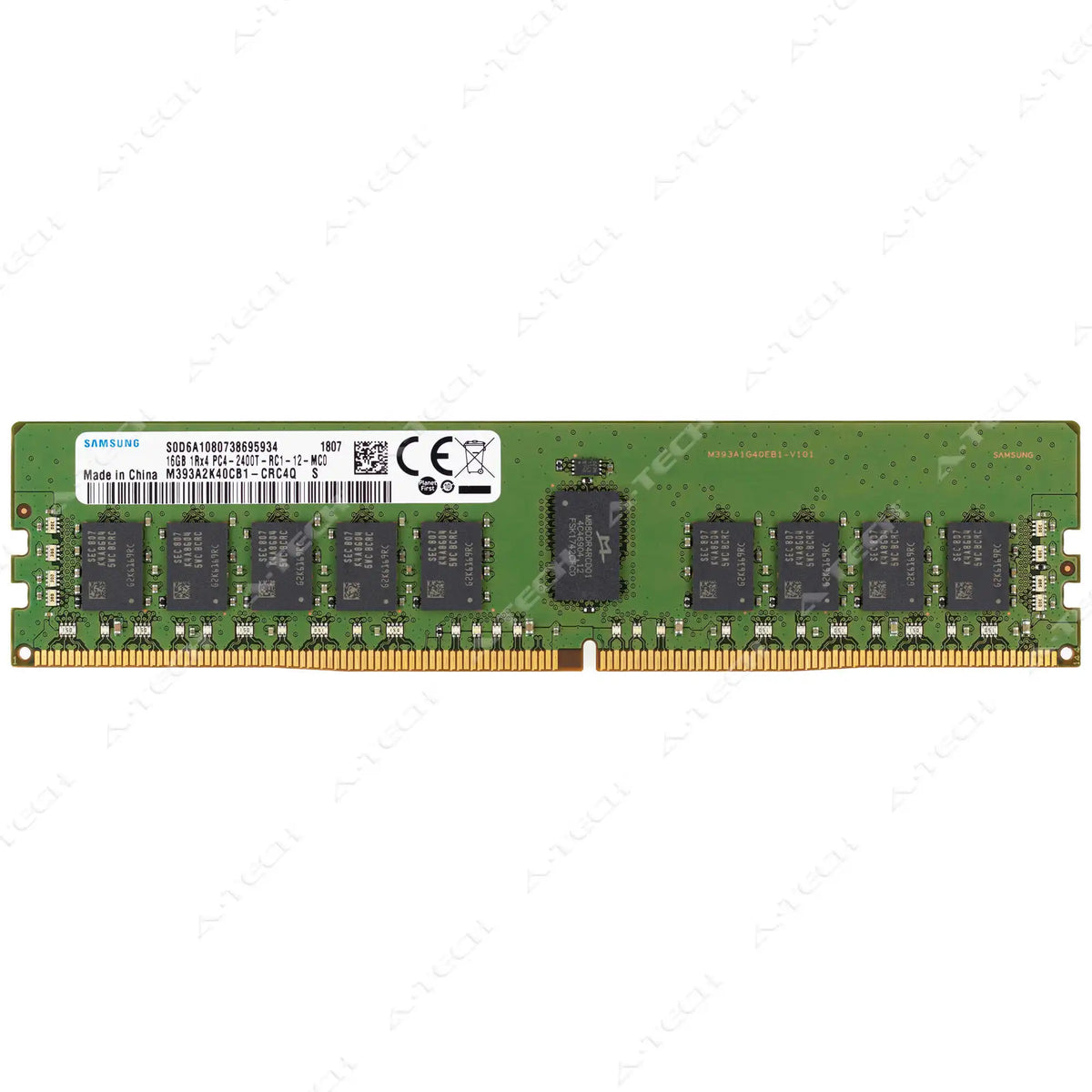 M393A2K40CB1-CRC - Samsung RAM 16GB 1Rx4 PC4-19200 RDIMM DDR4 2400MHz