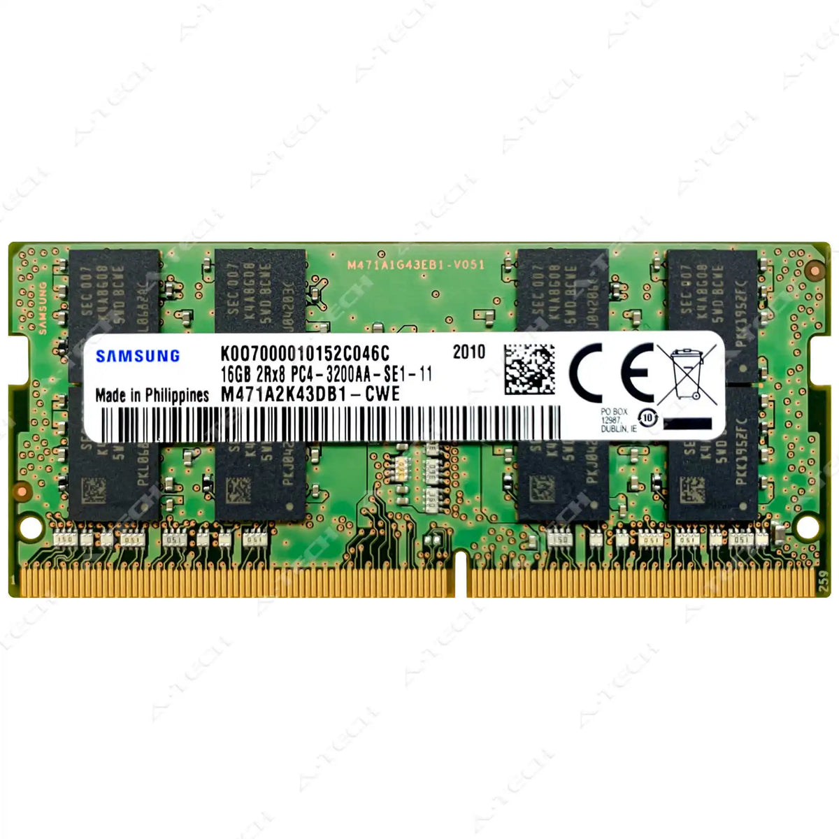 M471A2K43DB1-CWE - Samsung RAM 16GB 2Rx8 PC4-25600 SODIMM DDR4 3200MHz