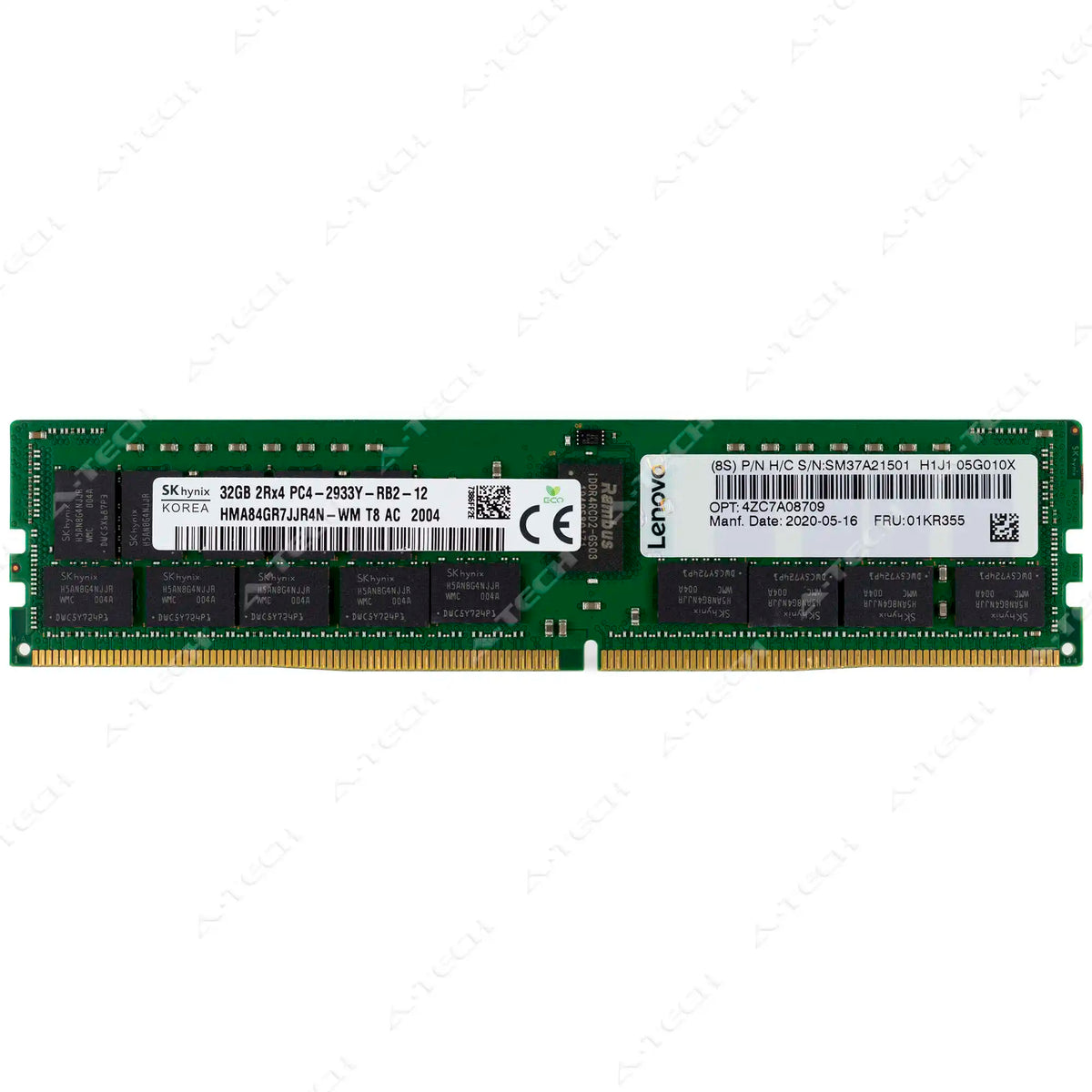 01KR355 - IBM-Lenovo RAM 32GB 2Rx4 PC4-23400 RDIMM DDR4 2933MHz ECC Re