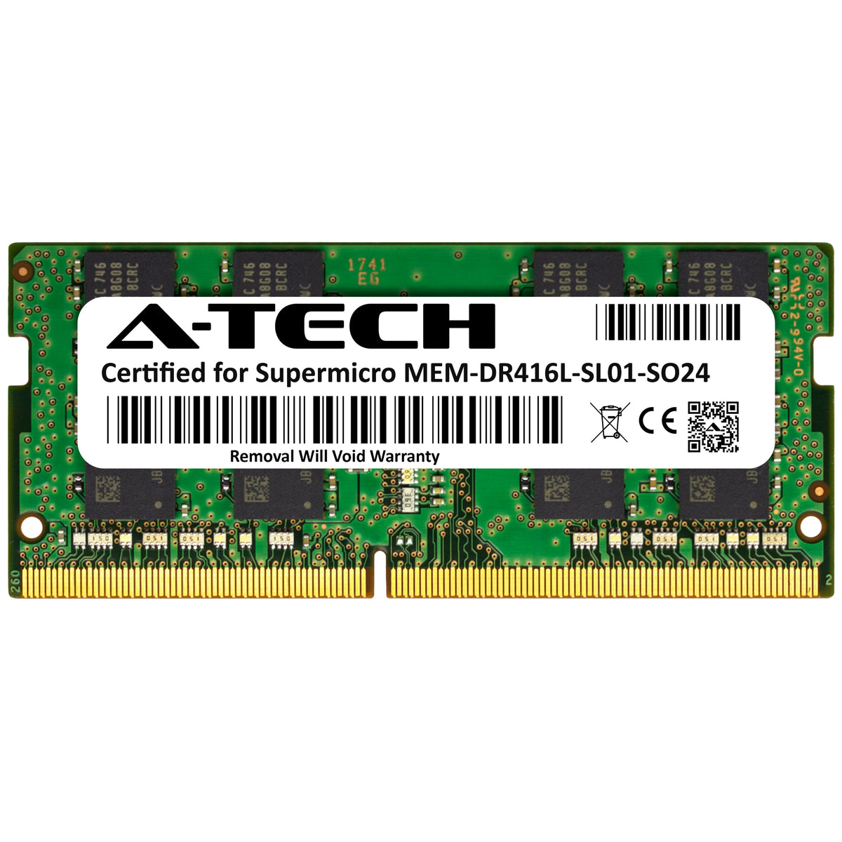 MEM-DR416L-SL01-SO24 Supermicro Certified 16GB DDR4 PC4-19200 SODIMM S